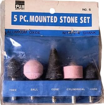 5Pcs Mounted Stone Rotary Tool Grinding Wheels Bit Set(1/4" (6mm ...