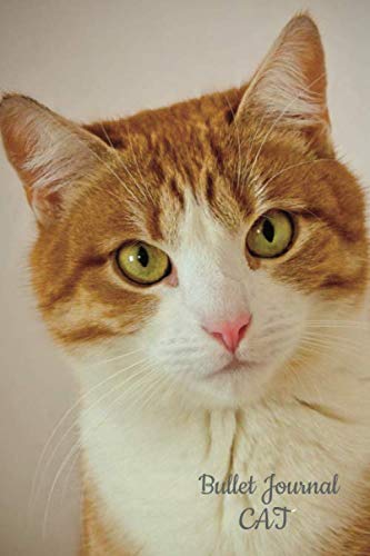 Bullet Journal Cat: Red Cat Doted Notebook (6" X 9") 120 Pages ...