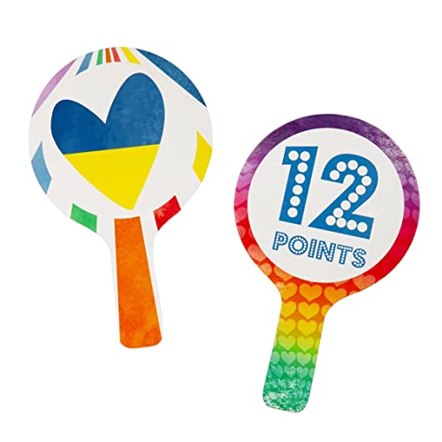 Talking Tables Eurovision Song Contest Scoring Paddles – Score Cards ...