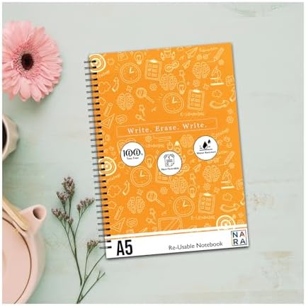 Nara Smart ReUsable Notebook | Tree-free Notebook with 1 Erasable pen ...