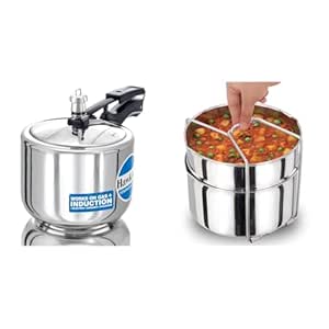 Buy Hawkins 3 Litre Stainless Steel Pressure Cooker and Separator Set ...