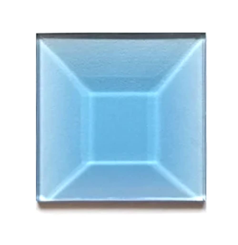 Amazon.com: 1.5" Blue Beveled Glass Squares - 10 Pieces : Arts, Crafts ...