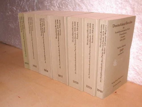 Deutschland-Berichte der SPD (Sopade) 1934 - 1940 ; 7 Bände : Amazon.de ...