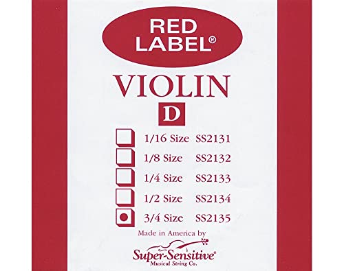 Snapklik.com : Red Label Violin D String 3/4 Medium