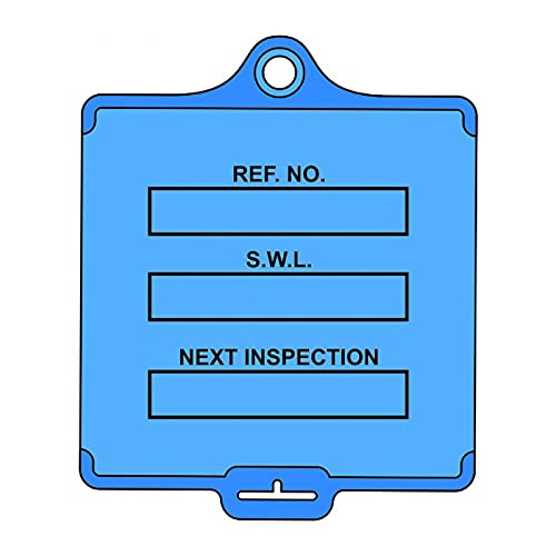 ‘AssetTag Flex Safe Working Load’ Tag, Medium, Blue (Pack of 50 – BigaMart