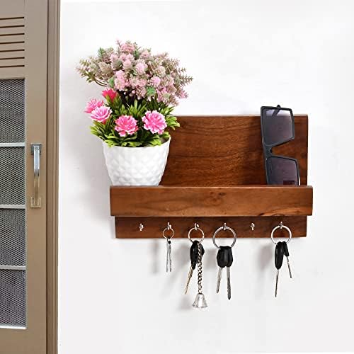 BLUEWUD Skywood Engineered Wood Wall Mounted Decor Key Holder Hanger ...