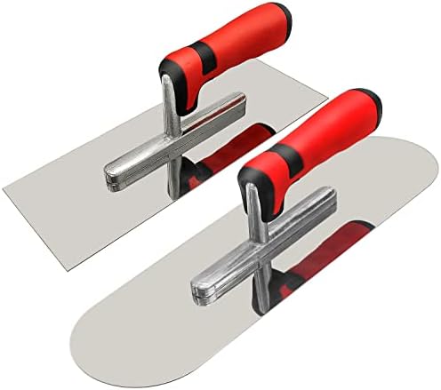Concrete Tools Set Stainless Steel Flat Finishing Trowel (11" x 4") and ...