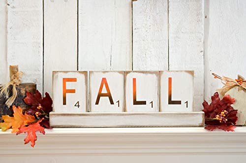 Amazon.com: Fall Farmhouse Decor, Fall Signs Decor, Large Scrabble ...