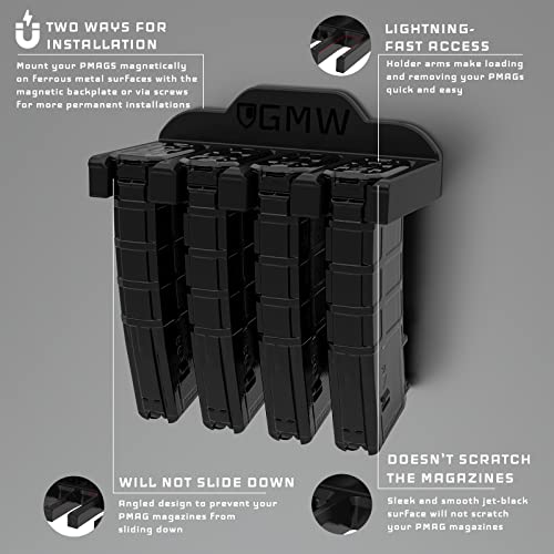 Snapklik.com : GMW 4 X Magnetic PMAG Wall Mount For Mag Wall Display ...