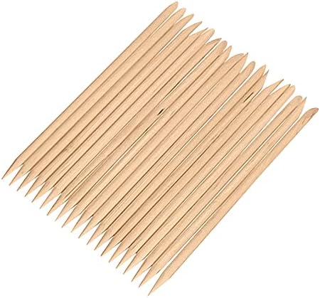 Bluesky Wooden Cuticle Pushers, Orange Wood Sticks, Double End Wooden ...