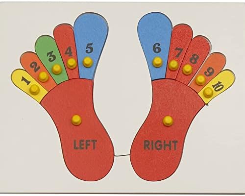 Dreamzberry Wooden Numbers Puzzles for Kids, Educational Chunky Foot 1 ...