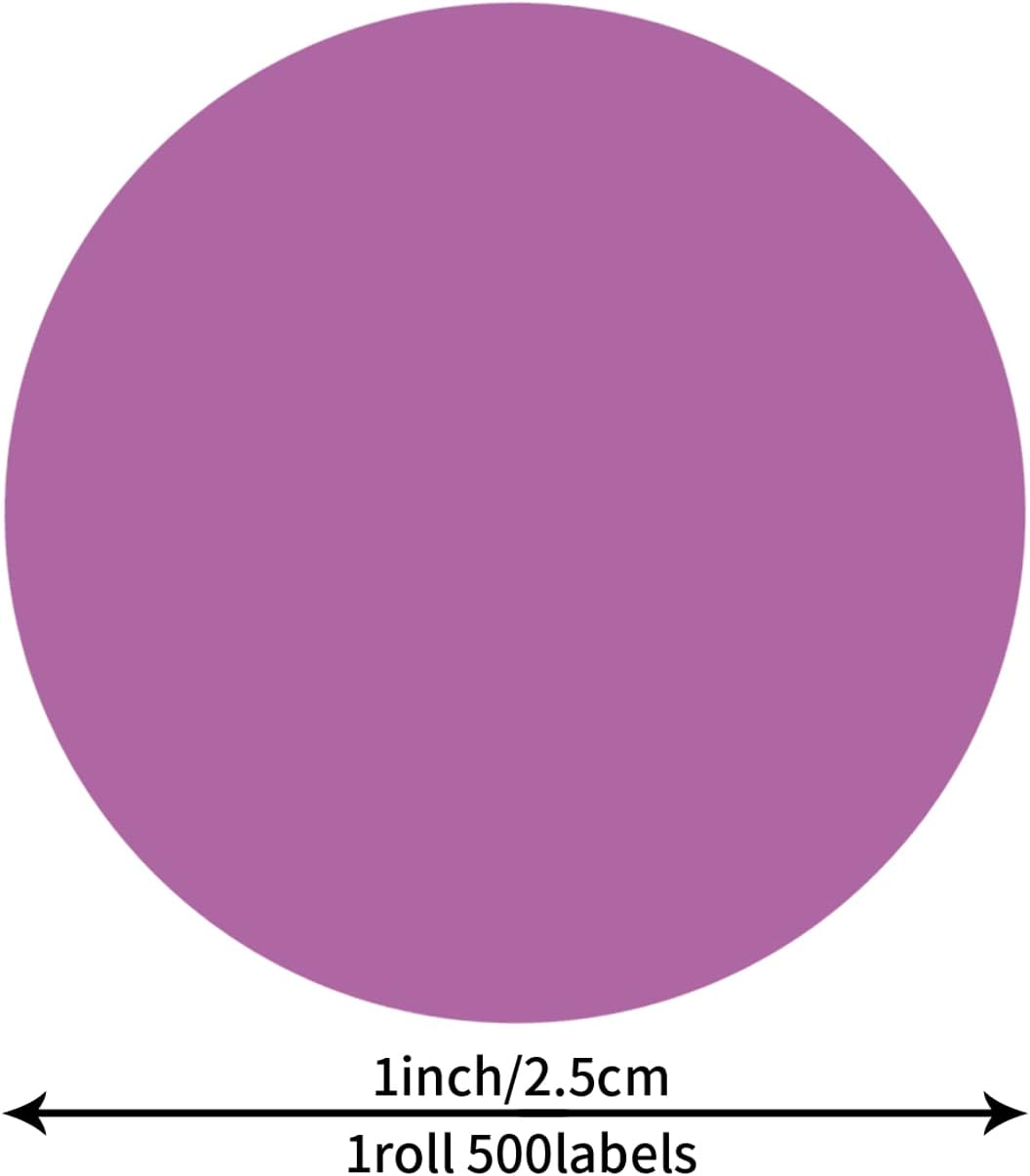 Calcomanías redondas coloridas de 1 pulgada, etiquetas circulares de colores con puntos de ...