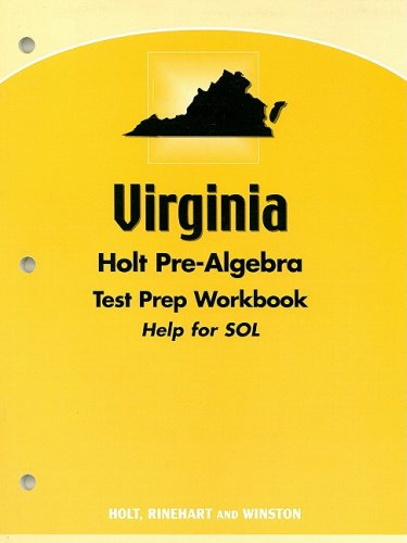 Amazon.com: Pre-Algebra, Grade 8 Test Preparation Workbook: Holt Pre ...