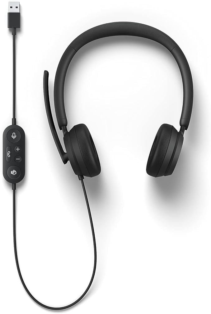 Microsoft Modern USB Wired Headset Black - 8JN-00003: Amazon.co.uk ...