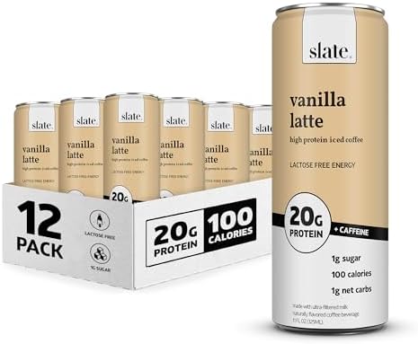 Amazon.com : Slate Milk - High Protein Iced Coffee - Vanilla Latte ...