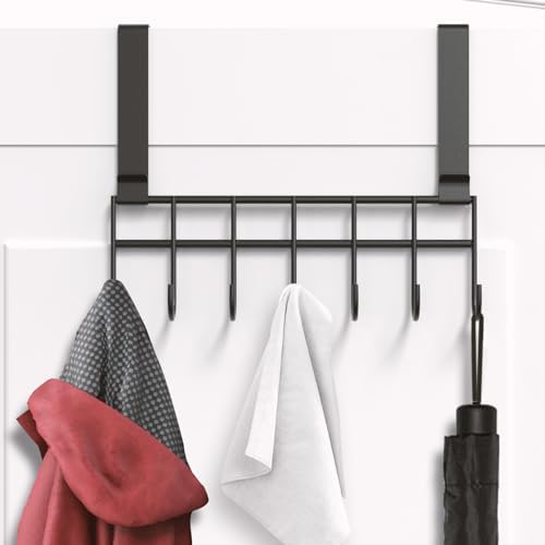 Appucoco Over The Door Hook Hanger, Hanging Organizer Rack Steel Door ...