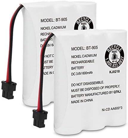 Amazon.com: QTKJ BT-905 Rechargeable Cordless Handset Phone Battery ...