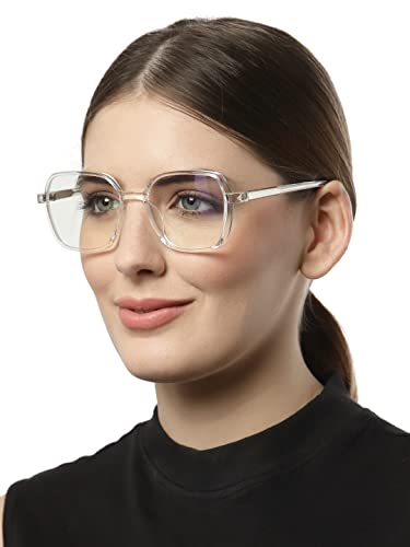 Buy YOURSPEX White Transparent Full Rim Computer Specs Acetate Frame ...