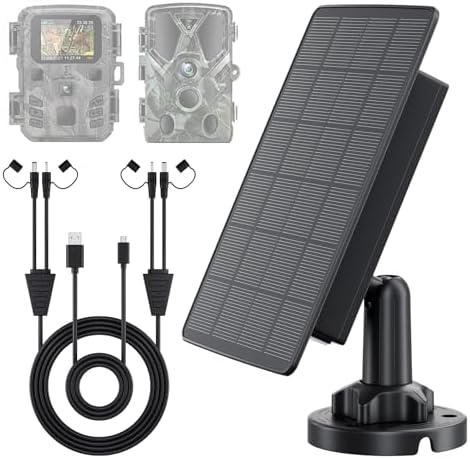 Amazon.com : Solar Panel for Trail Cameras, 5000mAh Solar Battery ...