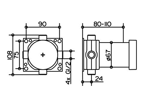 Keuco Up Function Unit Ixmo 59548 for 3-way Diverter Valve, 59548000070 ...