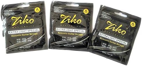 Ziko Acoustic Guitar Strings (Pack Of 3) : Amazon.in: Musical Instruments