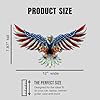 Amazon.com - 2 Pack American Bald Eagle Flag Decal Sticker - 12 Inch ...