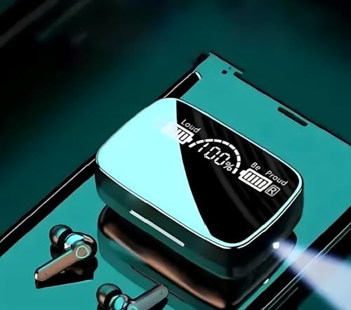 M19 Wireless Earbuds TWS 5.1 Large Screen Dual LED Digital Display ...