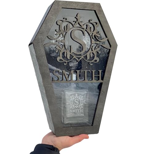 Amazon.com: ROSLILY Halloween Gifts Personalized Coffin Whiskey ...
