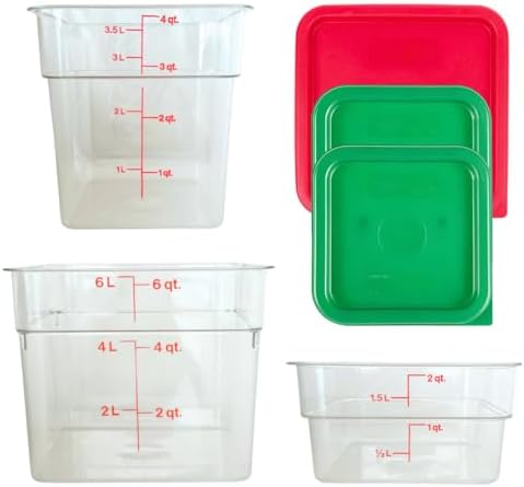 Amazon.com: Cambro Containers With Lids - 4 Quart and 6 Quart Food ...
