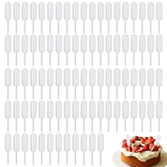 120Pcs Translucent Pipettes Pipette Droppers for Cake Decorating Ideal ...
