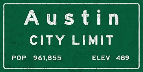 Amazon.com: HBA Austin City Limits Metal Sign, Texas, Population ...