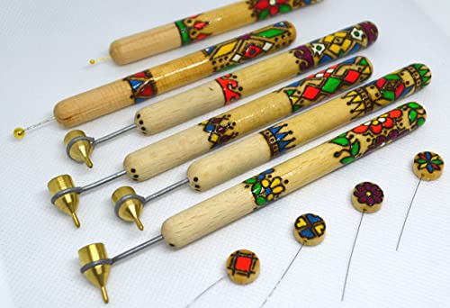 Amazon.com: Set of 6 kistka, Decorated wood burned and hand painted ...