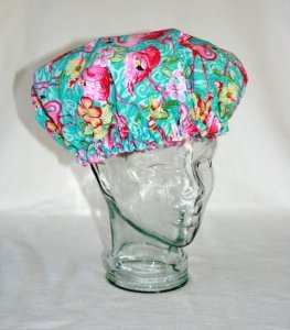 Amazon.com : Luv 2 Lounge Flamingo Shower Cap-handmade in the USA ...