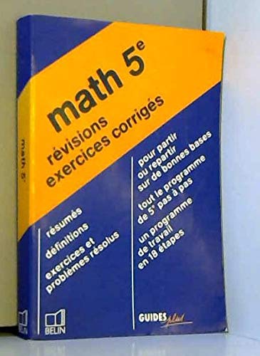 Amazon.com: Math, 5e. Exercices corrigés: 9782701111520: unknown author ...