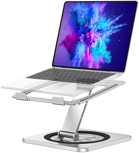 Amazon.com: RIWUCT Foldable Laptop Stand, Height Adjustable Ergonomic ...