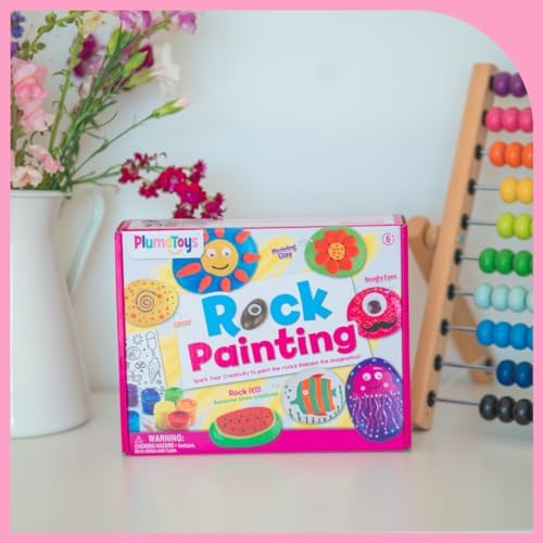 PlumoToys® Rock Painting Kit for Kids - Arts and Crafts Toys for Girls ...
