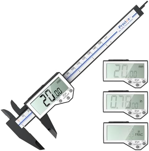 FineSource Electronic Digital Caliper Inch/Metric Conversion 0-6 Inch ...