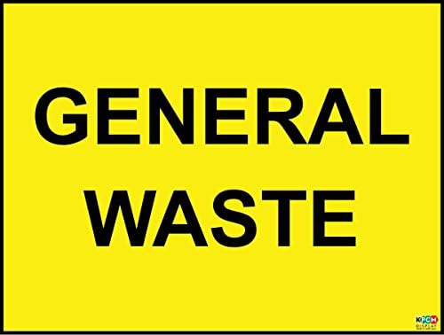 General Waste Safety Sign - Self Adhesive Sticker 200mm x 150mm ...