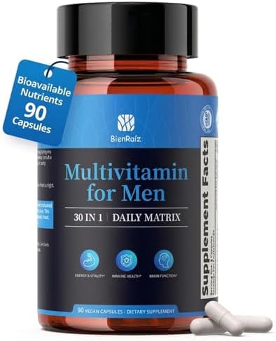 Amazon.com: BienRaíz Men's Multivitamin with CoQ10 & PQQ — 5-MTHF ...