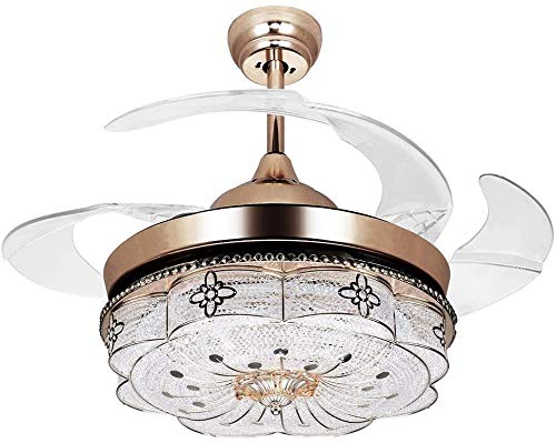 42" Remote Control Reversible Ceiling Fan with 3 Changing Light Color ...