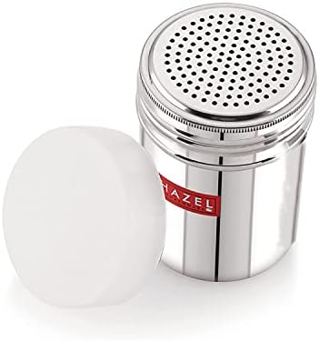 Buy HAZEL Stainless Steel Powder Shaker and Plastic Lid Cap | 310 ml ...