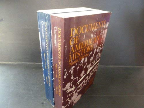 Documents of American history: Henry Steele Commager: 9780132169943 ...