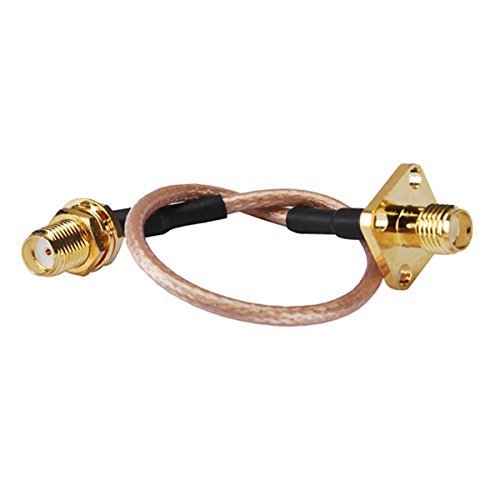 0.5ft Rf Wire Coaxial Cable Terminal Connector SMA Female Panel Mount ...