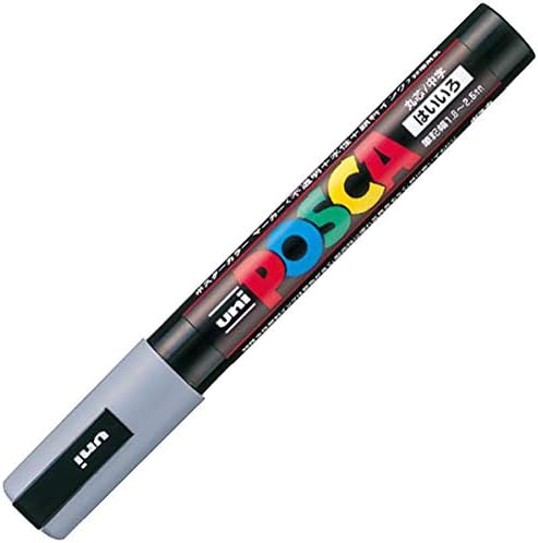 Amazon.com : uni Posca Medium Marker, Gray (PC5M.37) : Writing Markers ...