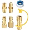 Amazon.com : ATKKE 3/8 Inch Natural Gas Quick Connect Fittings Kit, LP ...