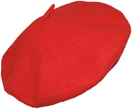 100% Wool Red Beret French Parisian Hat at Amazon Women’s Clothing store