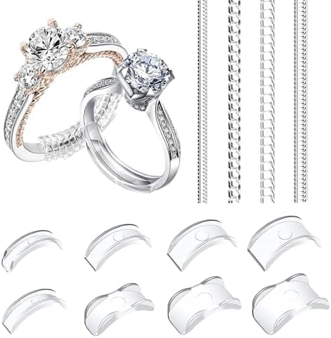 TRKETK 12 Pcs Ring Size Adjusters for Loose Rings, Invisible Ring Size ...