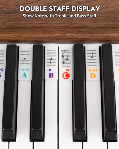 Snapklik.com : Piano Keyboard Stickers For 61-Key, Bold Large Letter ...