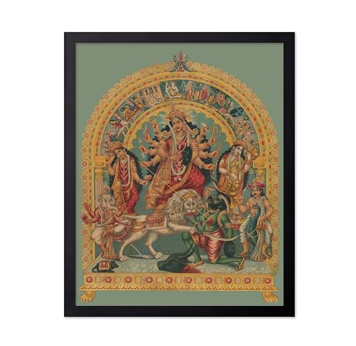 Amazon.com: Monem Art Tradition Indian Poster - Mahisha Trisula Lakshmi ...
