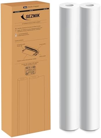 Seznik A4 Thermal Paper Roll, 210 x Φ30mm, 2 Rolls, 8 Inch Paper for ...